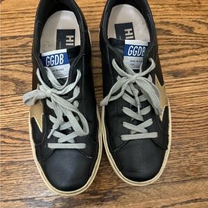 Golden Goose | Shoes | Golden Goose Black Sneakers With Gold Star ...